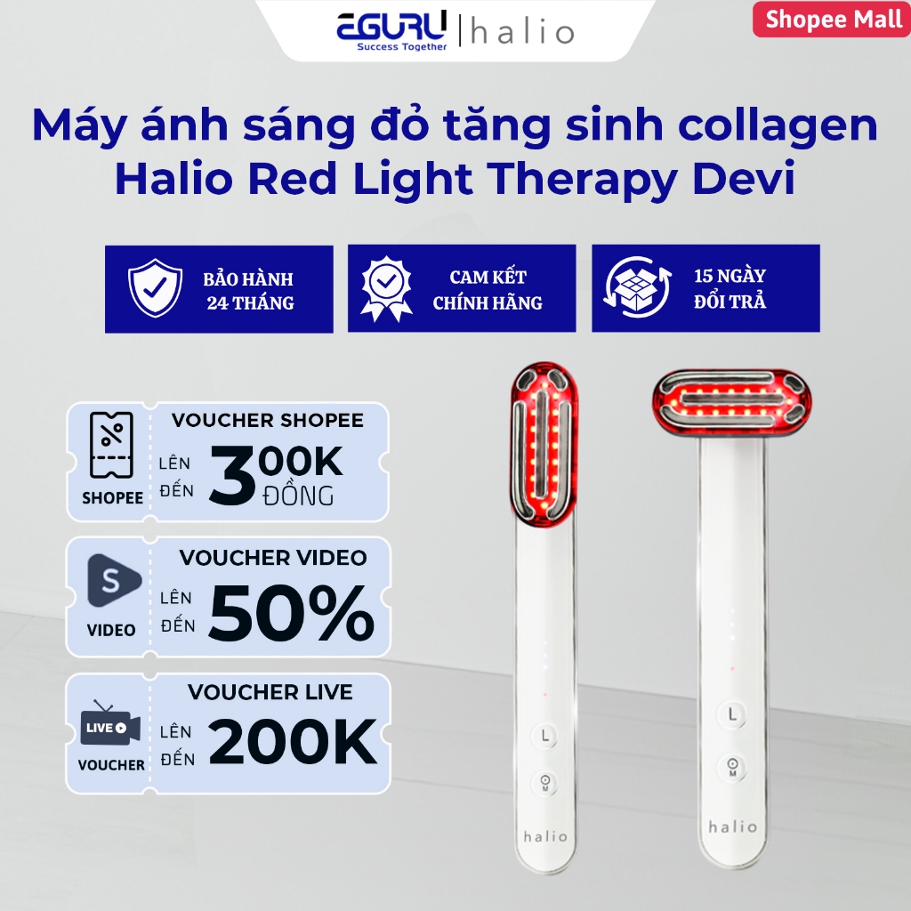 Máy Ánh Sáng Đỏ Tăng Sinh Collagen Halio Red Light Therapy Device 3 In ...
