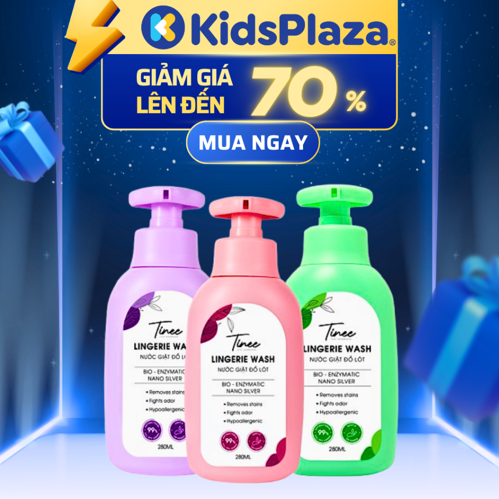 Nước Giặt Đồ Lót Sinh Học Tinee 280ml - Phiên Bản Nano Bạc Kháng Khuẩn ...