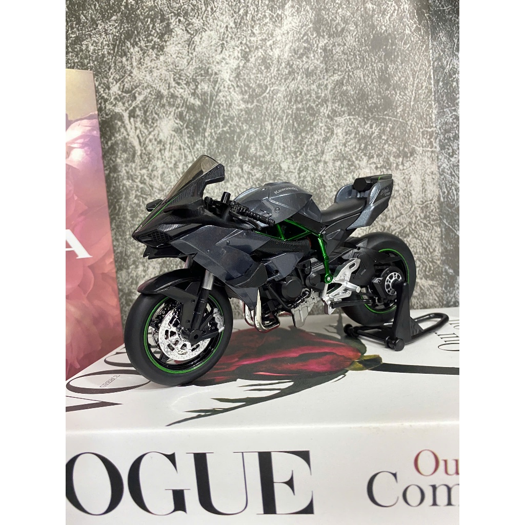 Xe Máy Mô Hình Kawasaki H2R Ninja 1:12 Có đèn và âm thanh | Shopee Việt Nam