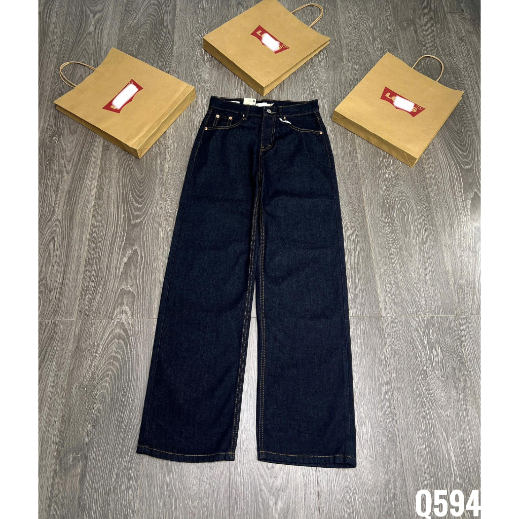 Quần jean nữ Xịn Store quần jean suông xanh không co dãn , form basic thời trang Q594 | Shopee ...