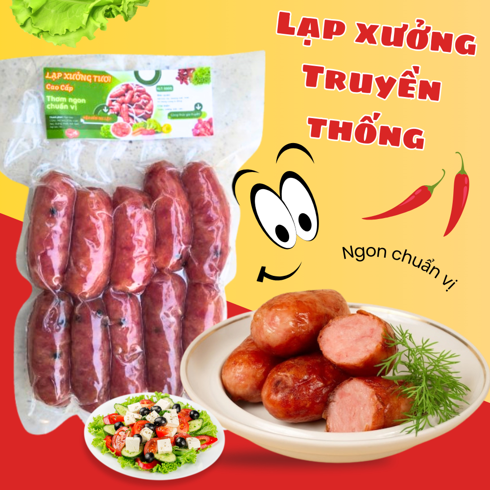 Lạp Xưởng Heo Truyền Thống Thơm Ngon Đậm Vị Gói 500g | Shopee Việt Nam
