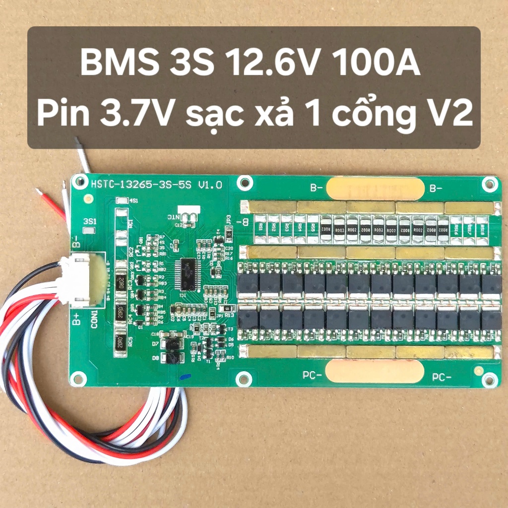 Mạch BMS 3S 12.6V 100A 60A 40A 30A 10A pin 3.7V sạc xả cùng một cổng ...