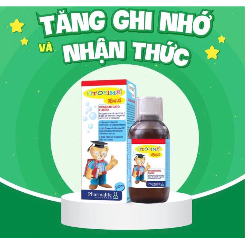 Siro Fitobimbi Genius - Hỗ Trợ Tăng Cường Nhận Thức, Ghi Nhớ Tốt, Giúp ...