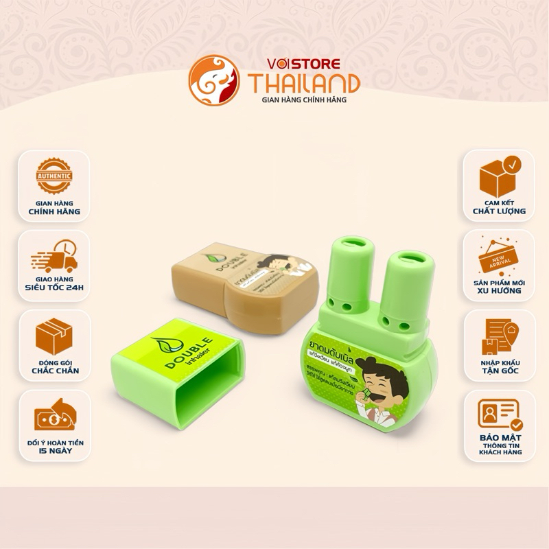 Ống Hít Thảo Dược Thông Mũi 2 Đầu Double Inhaler Dumble Inhaler Thái ...