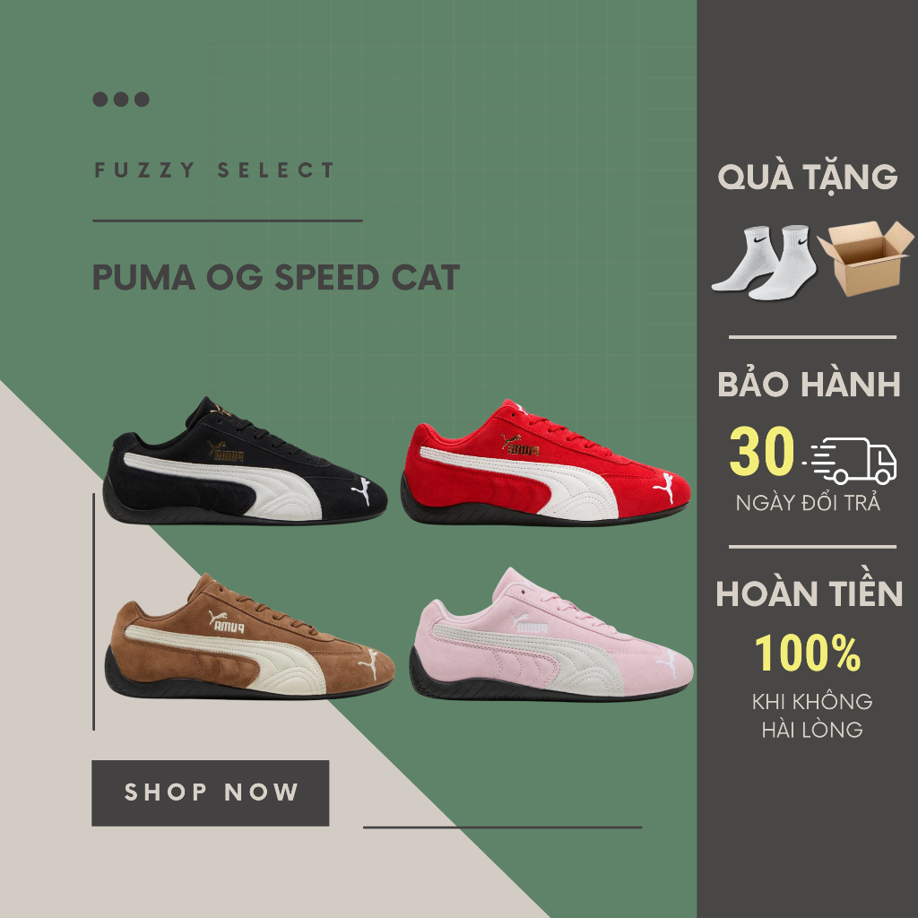 [ Chính Hãng ] Giày_Puma Speedcat OG Black White Full Box. | Shopee ...