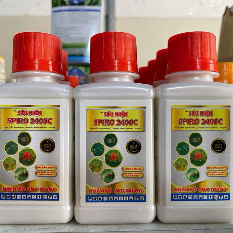 Chế phẩm SPIRO 240SC chuyên phòng trừ Nhện Đỏ trên Hoa Kiểng, Cây Ăn Trái, Mai Vàng, Cây Cảnh ...