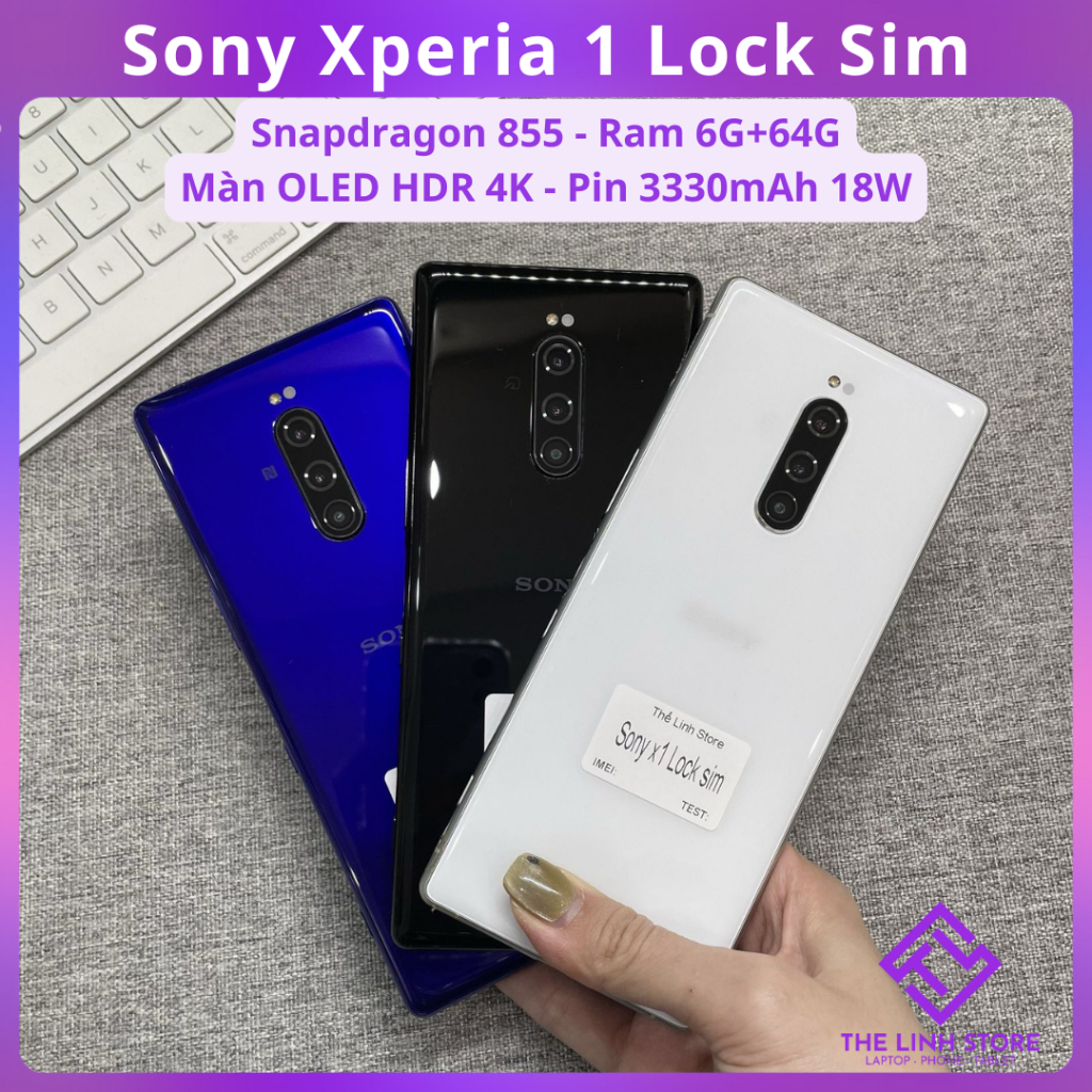 Điện thoại Sony Xperia 1 (Sony X1) bản Lock Sim - Snap 855 màn OLED 4K ...