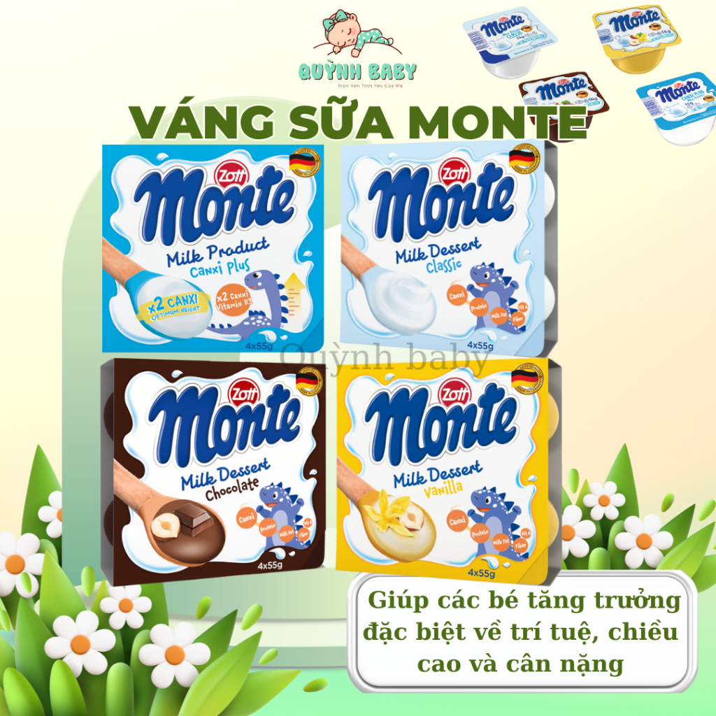 Váng sữa Monte vị Vani Socola dành cho bé (4 vỉ/hộp) | Shopee Việt Nam
