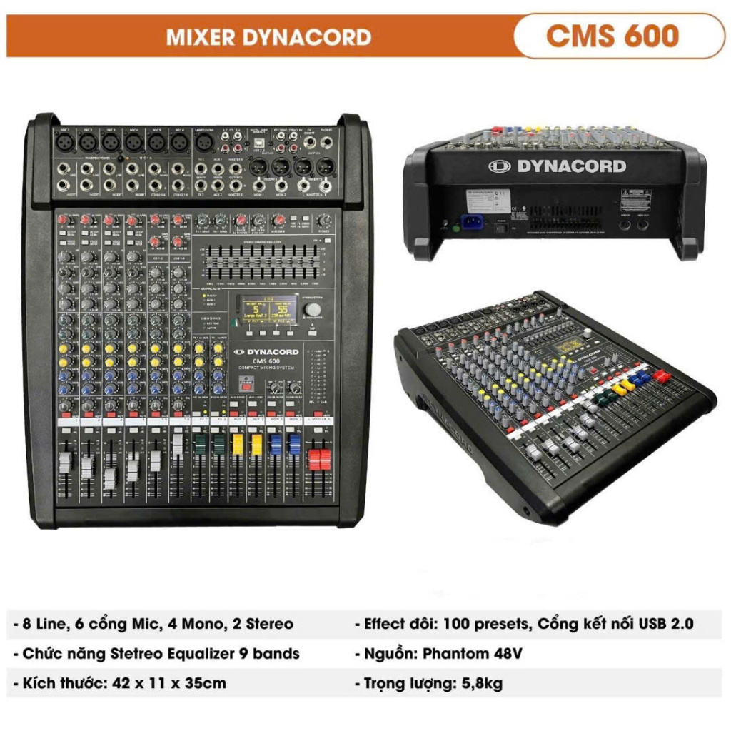 [HÀNG LOẠI 1]Bàn mixer karaoke sân khấu Dynacord CMS600 hàng cao cấp ...