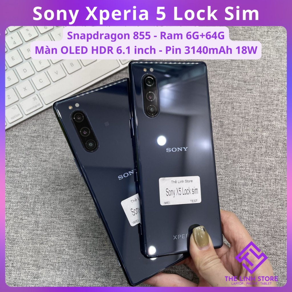 Điện thoại Sony Xperia 5 (Sony X5) bản Lock Sim - Snap 855 màn OLED 6.1 ...
