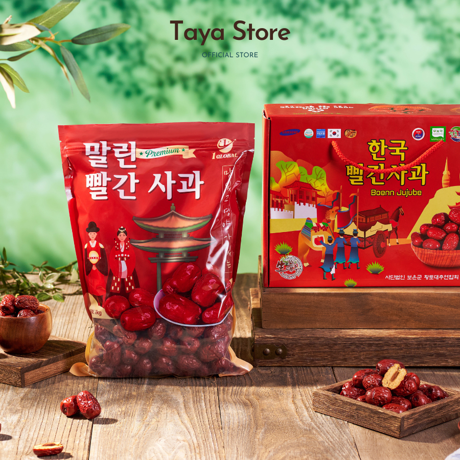 Táo Đỏ Hàn Quốc Sấy Khô Boeun Jujube Kim Hong Bok 1000g | Shopee Việt Nam