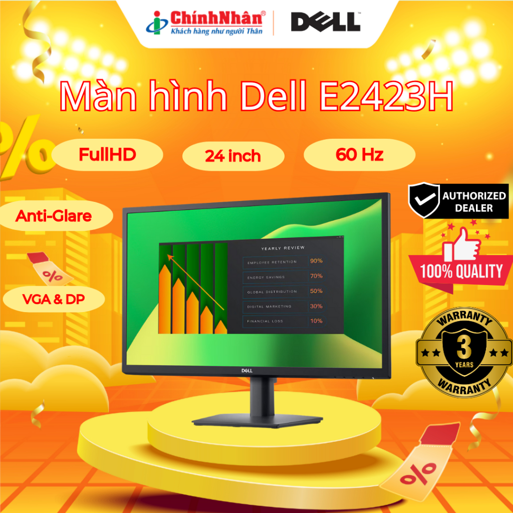 Màn hình Dell 24inch FullHD E2423H tấm nền VA 60Hz chính hãng | Shopee Việt Nam