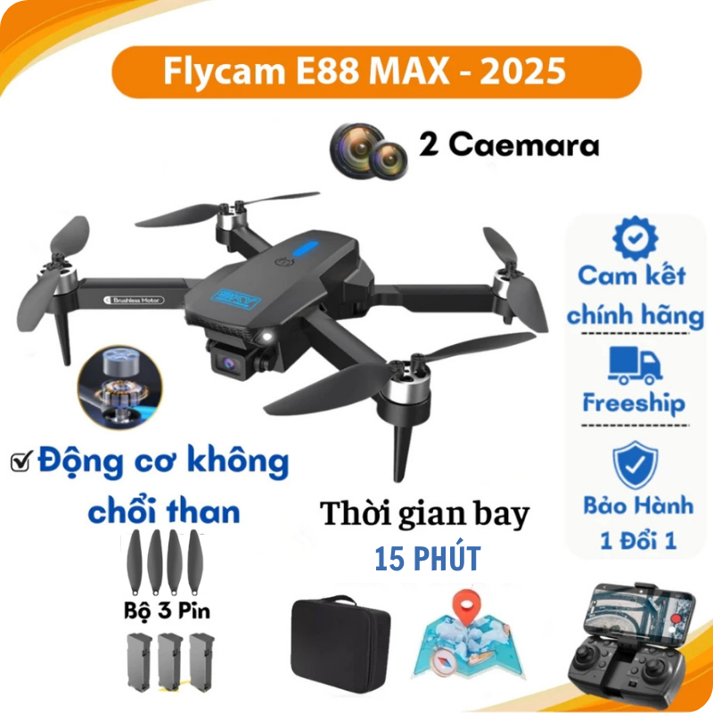 Máy bay camera flycam，E88 MAX điều khiển từ xa quay phim, mini giá rẻ ...