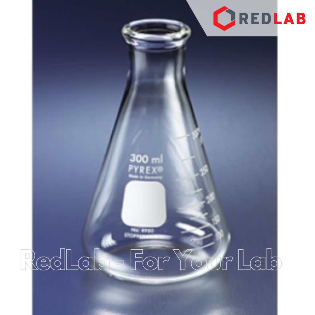 Bình tam giác cổ hẹp PYREX Class A 1L 2L Erlen, ASTM thuỷ tinh ...
