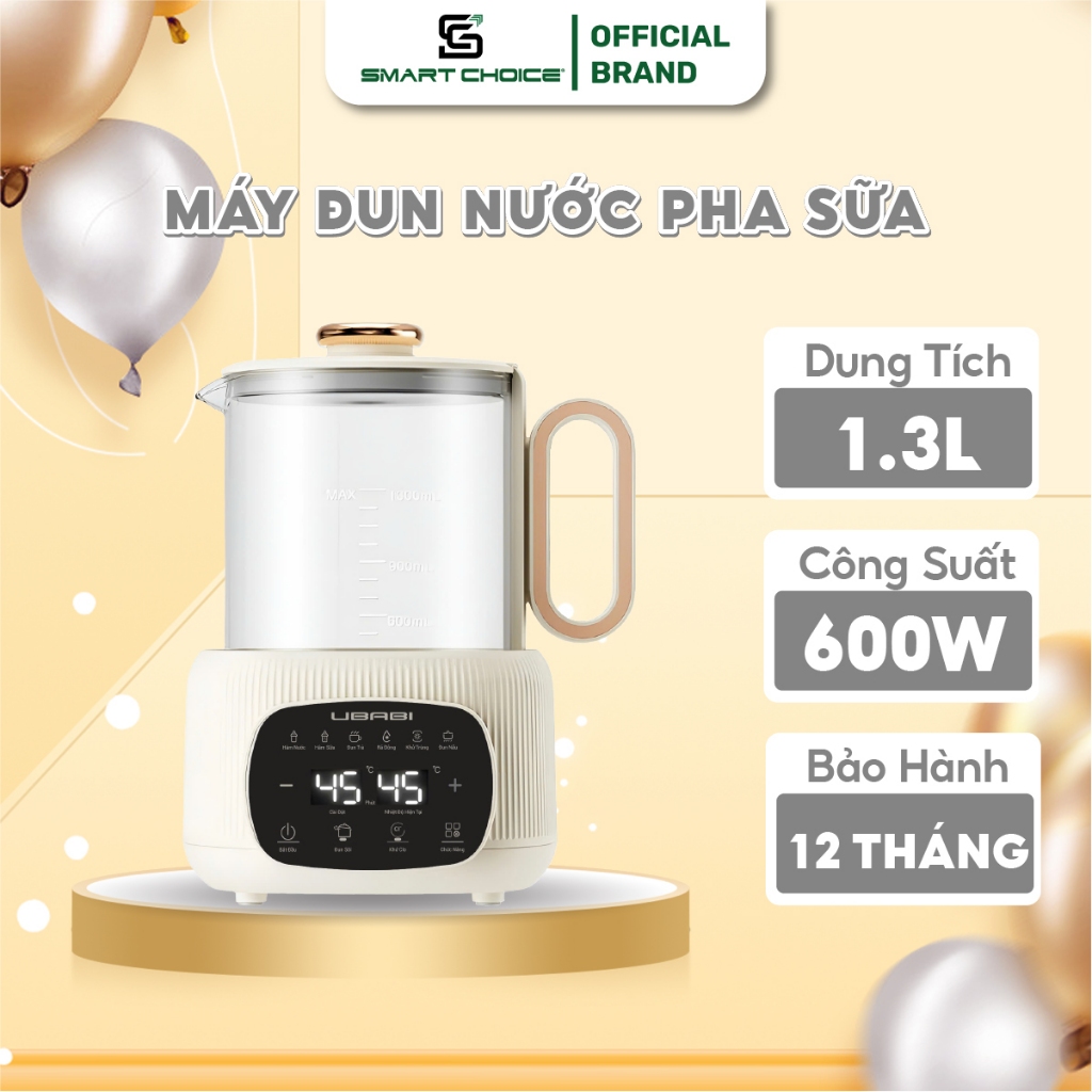 Ấm Đun Nước Siêu Tốc UBABI UB-DN001, Máy Đun Nước 1.3L Giữ Nhiệt 72 Giờ ...