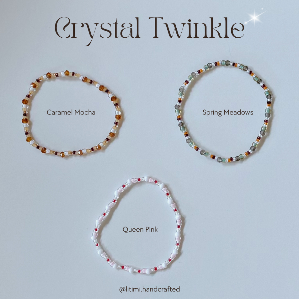 Vòng tay hạt cườm Nhật siêu lấp lấp (2mm) - Crystal Twinkle bling bling ...