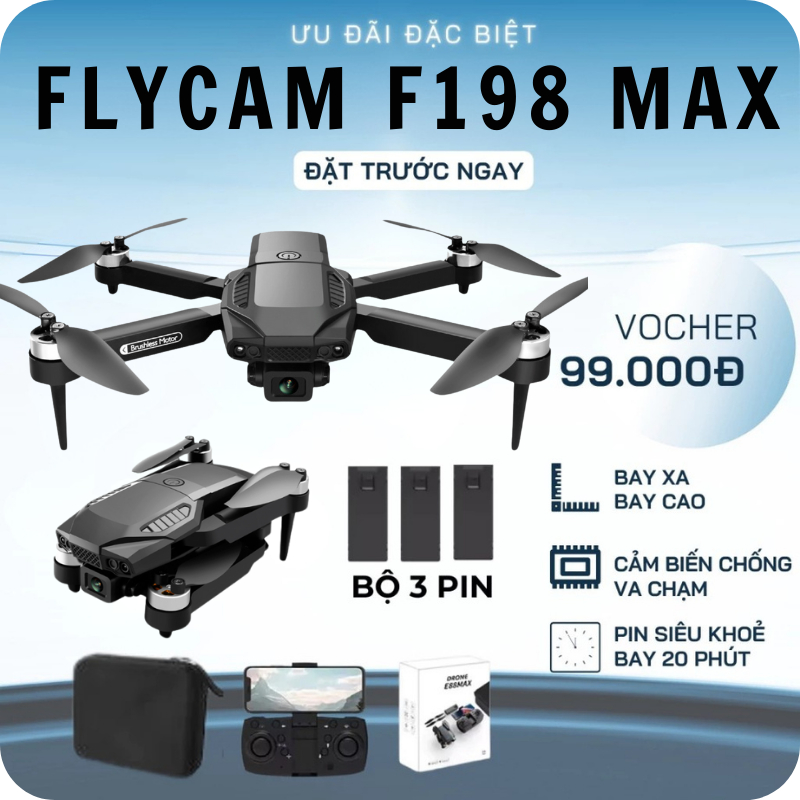 Plycam mini F198 Pro, Máy Bay Điều Khiển Từ Xa 4 Cánh Flycam, Pin ...