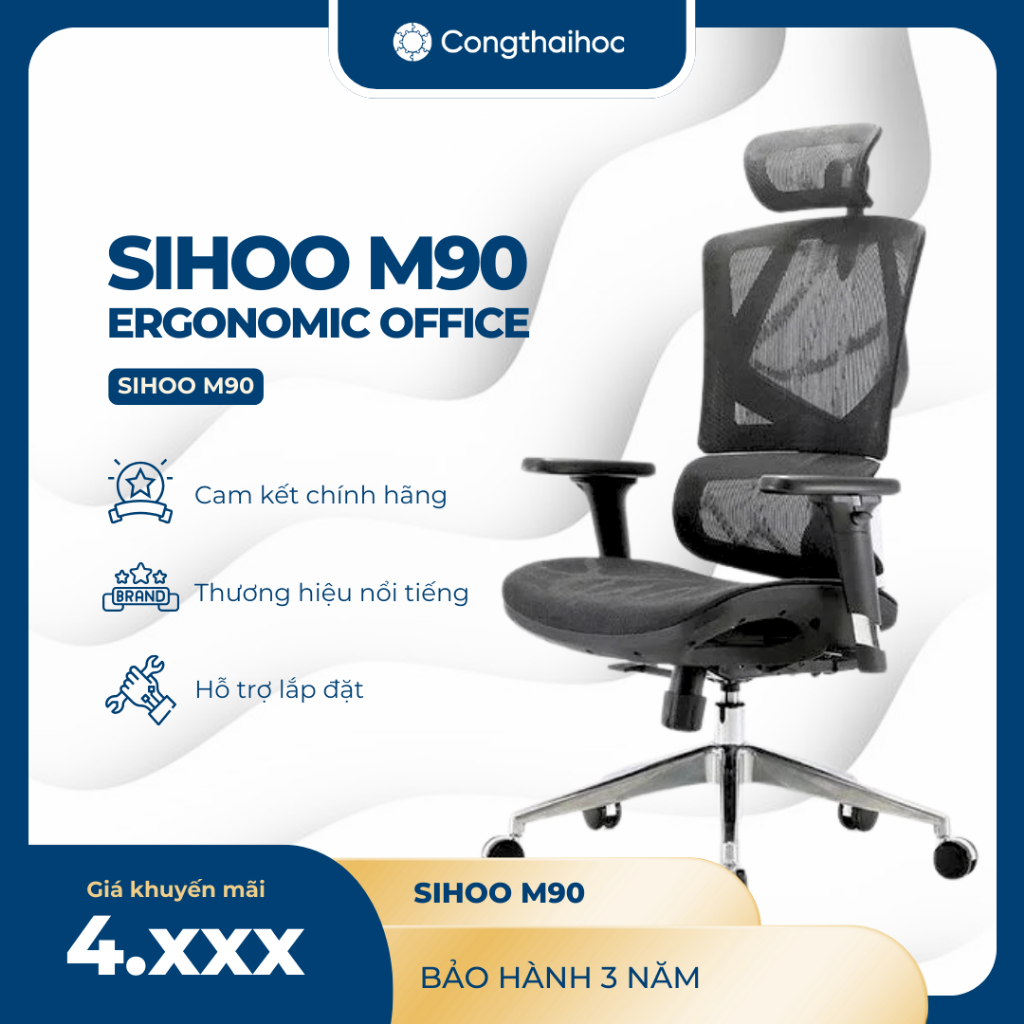 [NHẮN SHOP ĐỂ ĐƯỢC FREESHIP] Ghế công thái học Sihoo M90c chính hãng ...