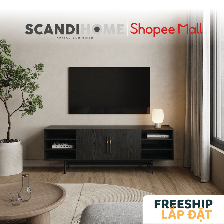 ESTELLE, Tủ, kệ TV TVD_071, 165x40x58cm, sản xuất bởi Scandi Home ...