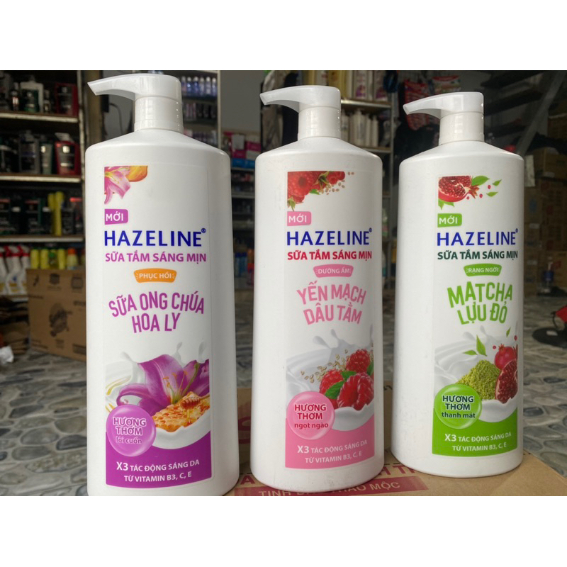 Sữa tắm dưỡng thể thiên nhiên trắng sáng da Hazeline 1kg | Shopee Việt Nam