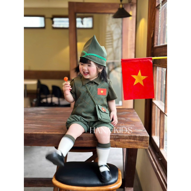 [Chỉ Bán Loại 1] Set đồ chú bộ đội cho bé / Set đồ binh nhí 30 tháng 4 ...