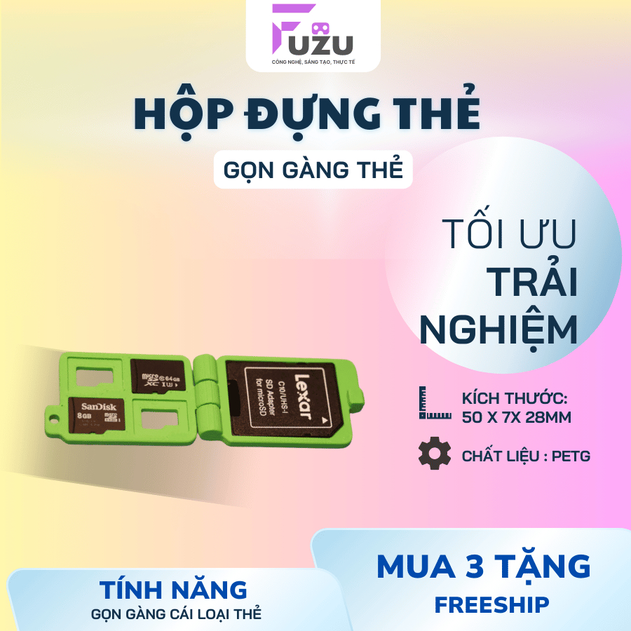 Hộp đựng thẻ nhớ Fuzu | Thẻ SD/Micro SD | Shopee Việt Nam