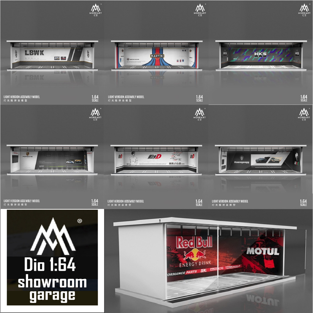 Hộp trưng bày mô phỏng showroom - garage Martni HKS LBWK Merc Lambo có ...