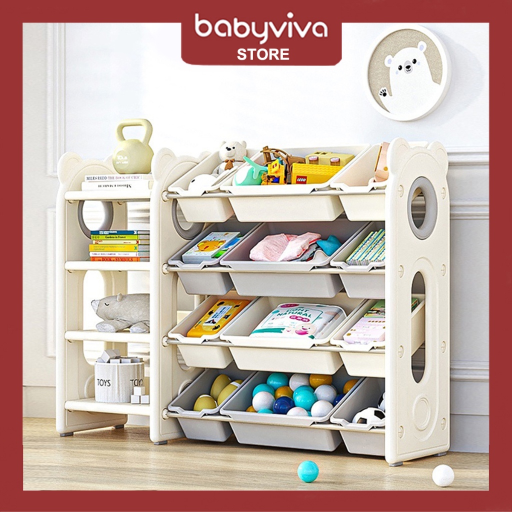 Kệ để đồ chơi cho bé đa năng kết hợp kệ để sách Babyviva | Shopee Việt Nam