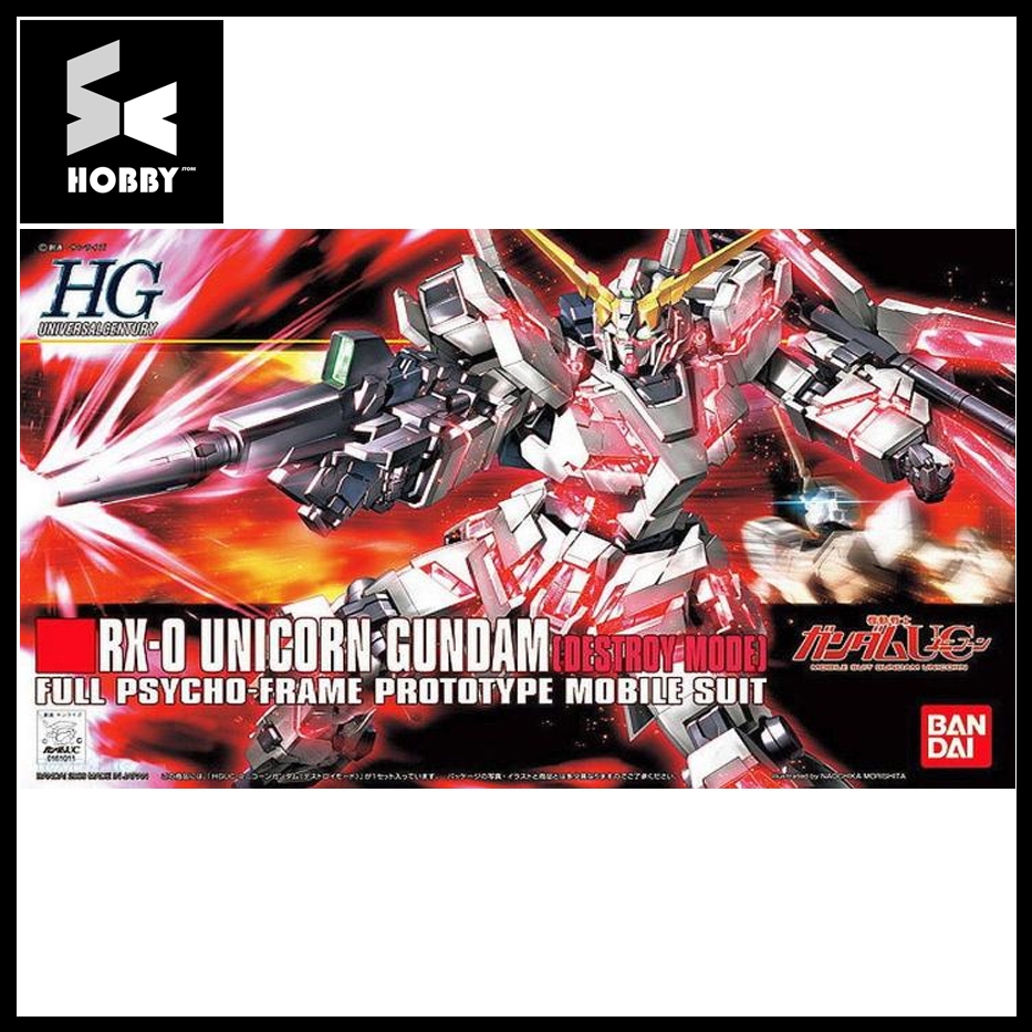 [HÀNG SẴN MÔ HÌNH GUNDAM BANDAI HG UC 100 1/144 RX-0 UNICORN GUNDAM (DESTROY MODE) | Shopee Việt Nam