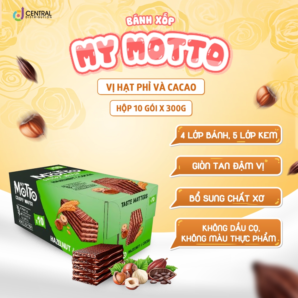 Bánh xốp giòn nhân Hạt phỉ My Motto 300g | Shopee Việt Nam