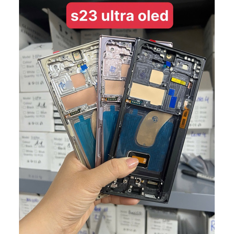 màn hình thay thế samsung s23 ultra/s23u/s918 oled phôi to (dùng được vân tay)(keo+tua vít ...