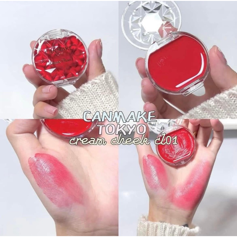 Kem má hồng CL01 Canmake Cream Cheek Nhật Bản - Phấn má hồng dạng kem CANMAKE CREAM CHEEK Nhật ...