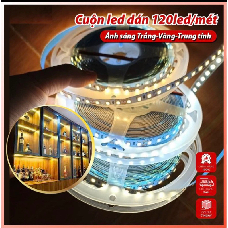 Led dán 120chip 12V-24v, chip led samsung hàn quốc siêu bền, dùng dán ...