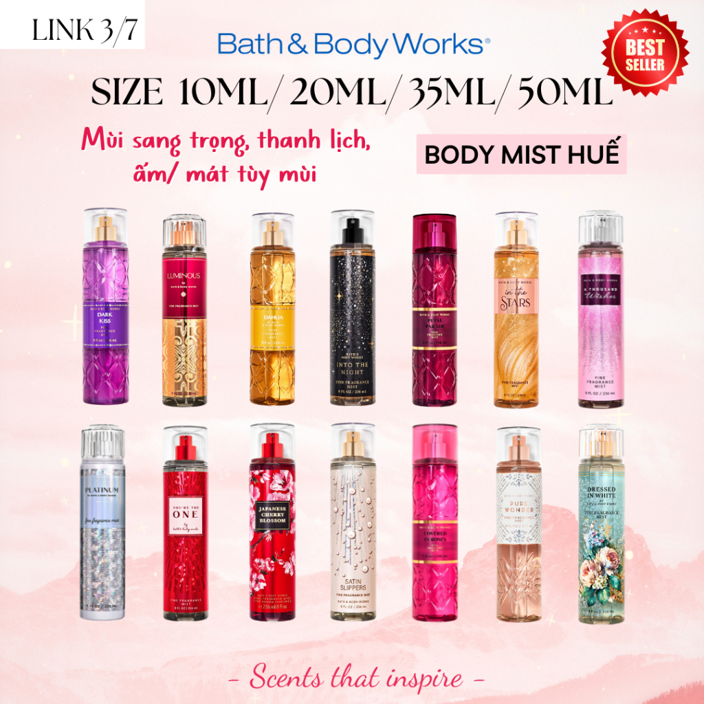 [LINK 3/7] Mùi 𝐬𝐚𝐧𝐠 𝐭𝐫𝐨̣𝐧𝐠, 𝐭𝐡𝐚𝐧𝐡 𝐥𝐢̣𝐜𝐡 - Body Mist xịt thơm Bath ...