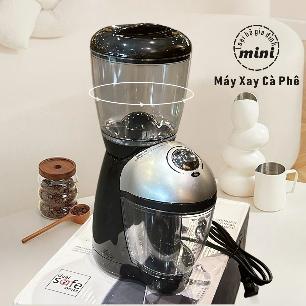 Máy xay cafe hạt PM93,cối xay cafe tự động,máy pha cafe hạt 8 Cấp Độ ...