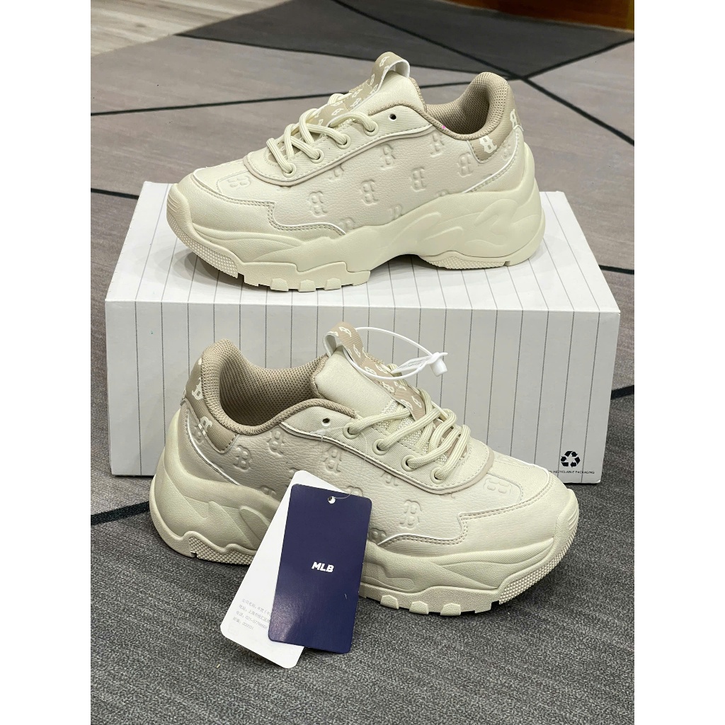 Giày thể thao MLB Chunky Low Cream Monogram NY, Giày thể thao MLB ...
