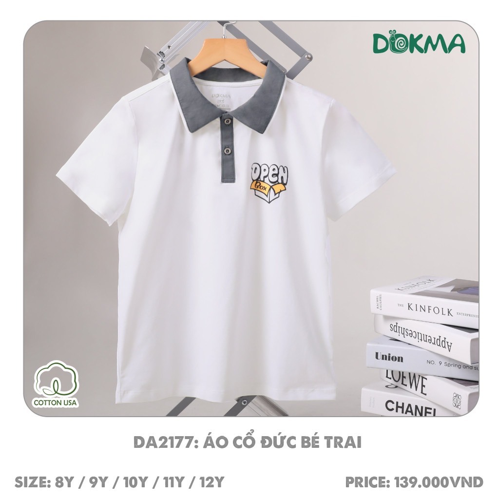 (17-37kg) Áo Polo Cổ Đức Bé Trai Thời Trang Thương Hiệu Dokma DA1430 DA1471 DA2177 DA2117 ...
