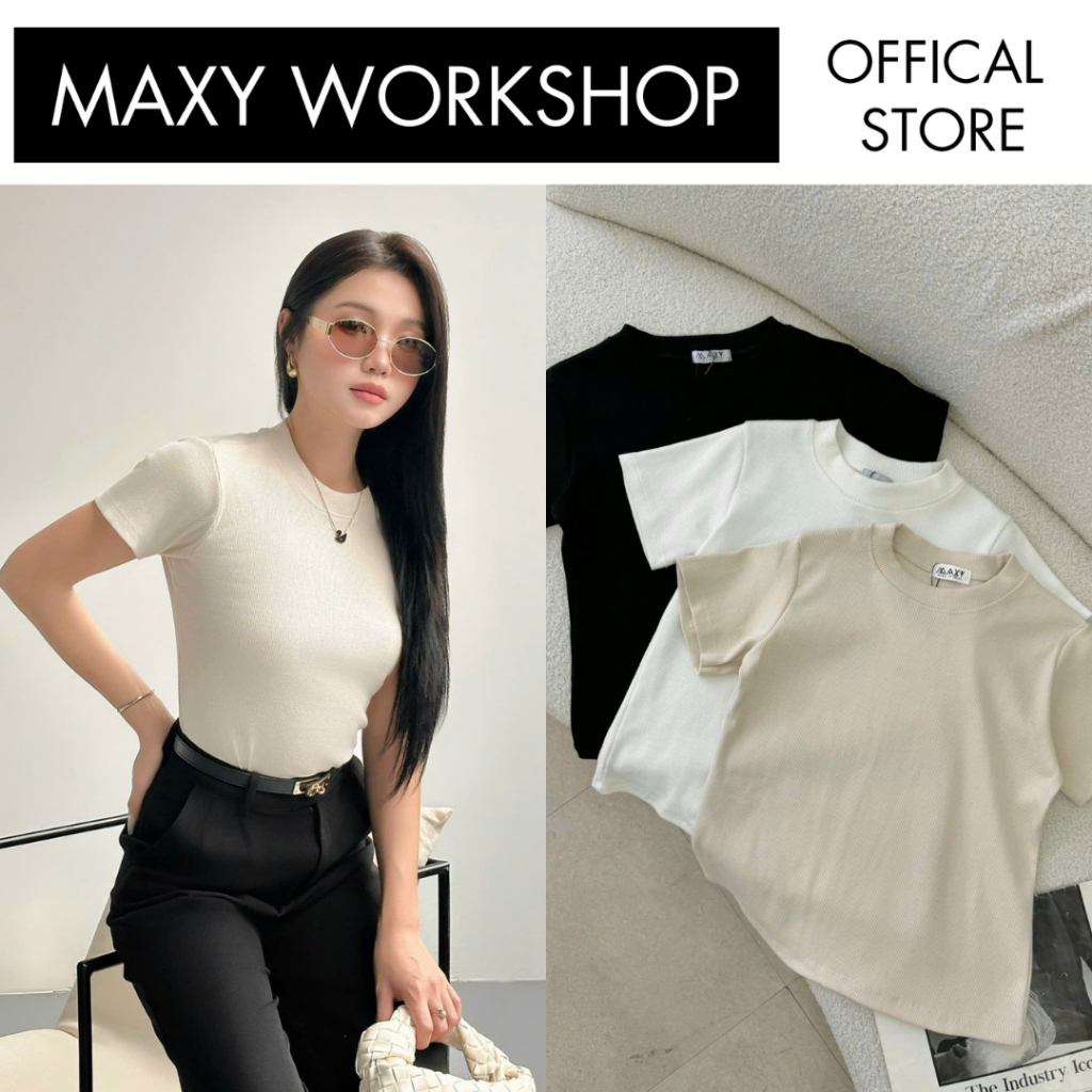 Tổng hợp áo thun tay ngắn cổ tròn Short Tee Maxy Workshop Mẫu Mới 2025 ...