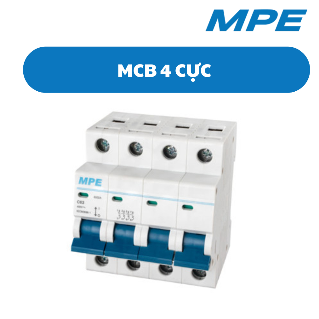 Cầu Dao Tự Động MCB MPE - Seri MP6 4 Cực | Shopee Việt Nam