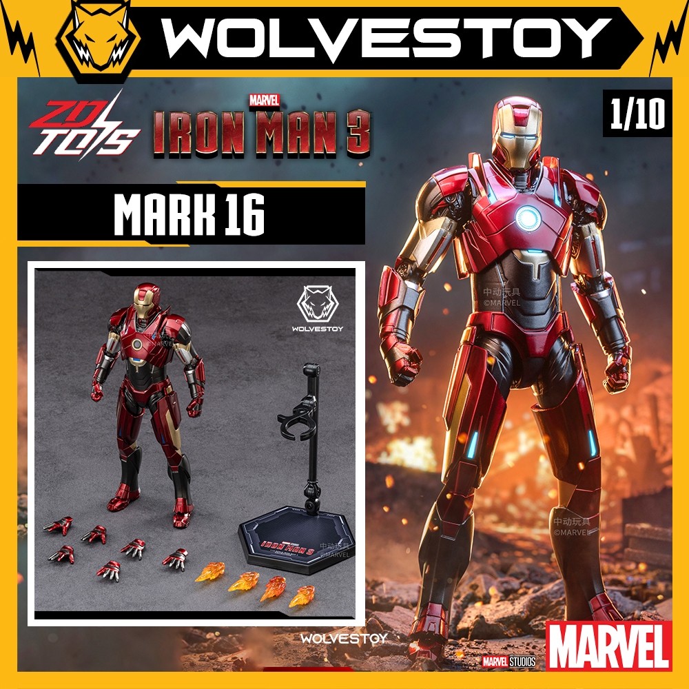 Mô Hình Chính Hãng ZD Toys Marvel Iron Man Mark 16 (MK16) 1/10 Action ...