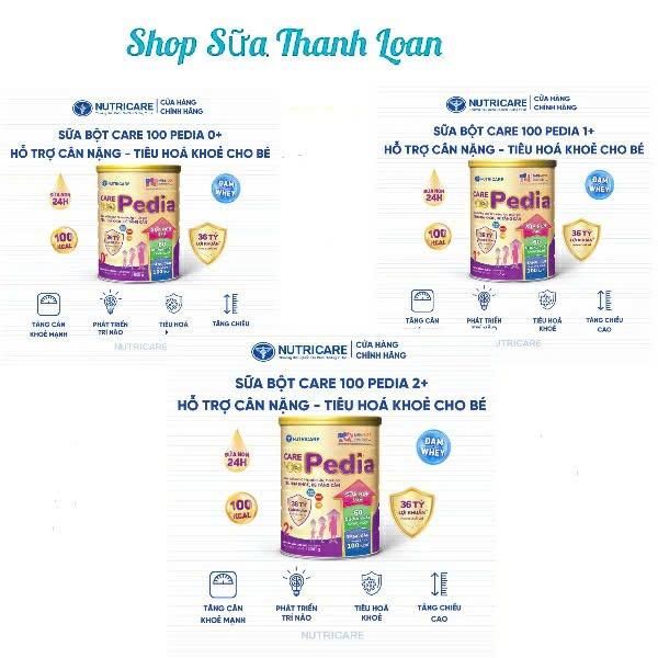 [HSD T5-2027] [Mẫu Mới] Sữa Bột Nutricare Care 100 Gold Pedia 0+/ 1+/ 2+ Lon 800g/ 850g ...