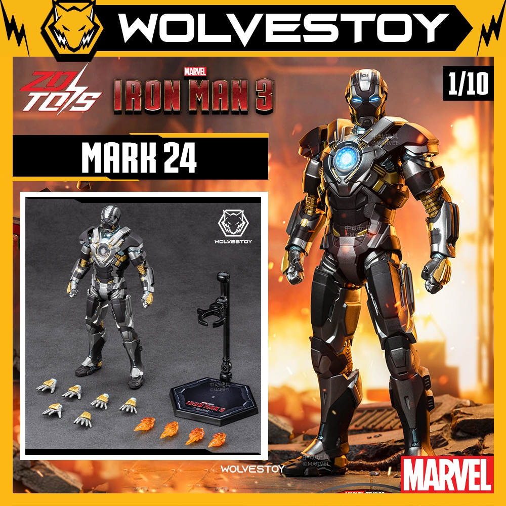 Mô Hình Chính Hãng ZD Toys Marvel Iron Man Mark 24 (MK24) 1/10 Action ...