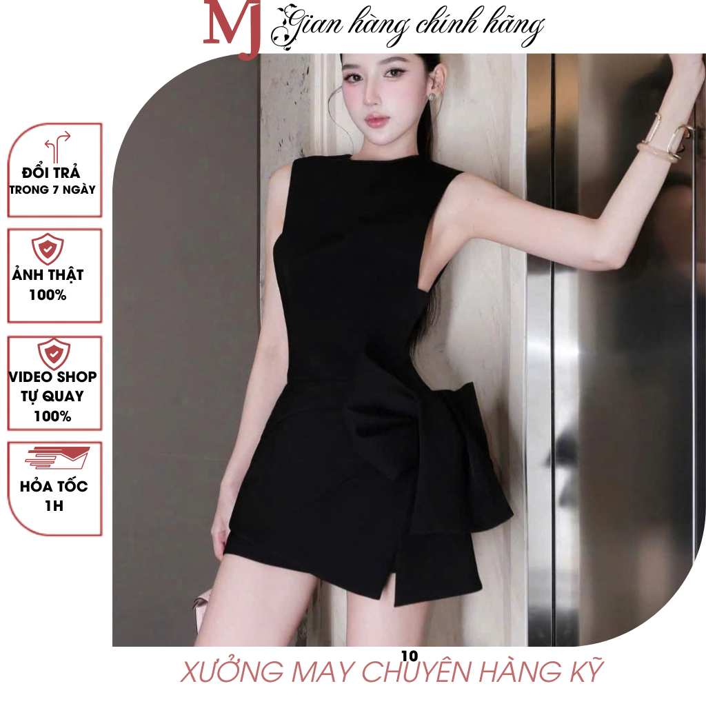 Váy nữ dáng ngắn siêu sang trọng, tôn dáng, có hoạ tiết trang trí hoa ở ...