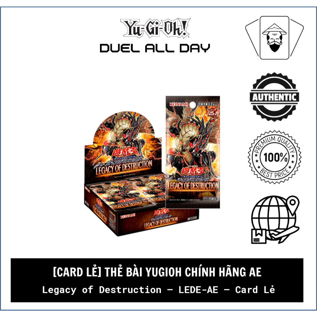 [CARD LẺ] Thẻ Bài Yugioh Chính Hãng AE: Legacy of Destruction - LEDE - Super/Ultra Rare | Shopee ...