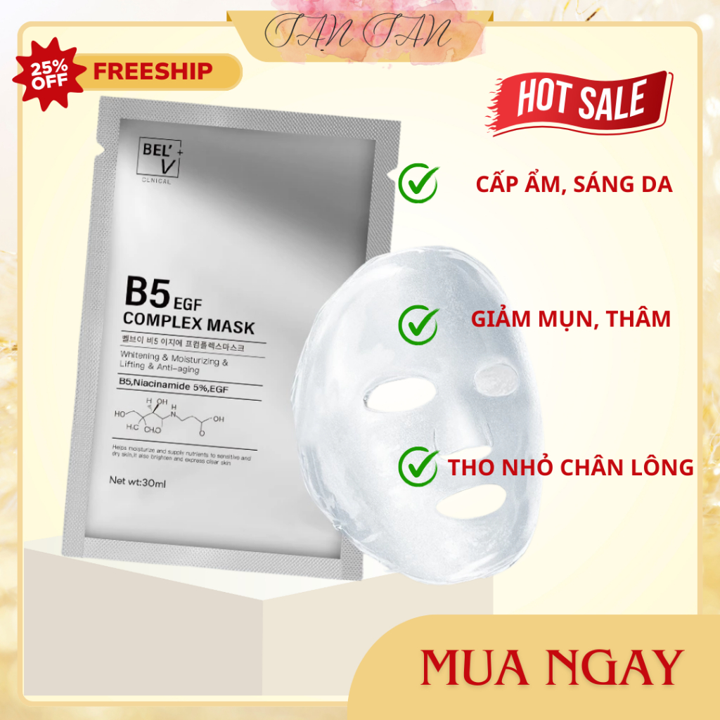Mặt Nạ Mask B5 Kr.lab B5 Niacinamide EGF Complex Mask Giúp Cấp Ẩm Dưỡng ...