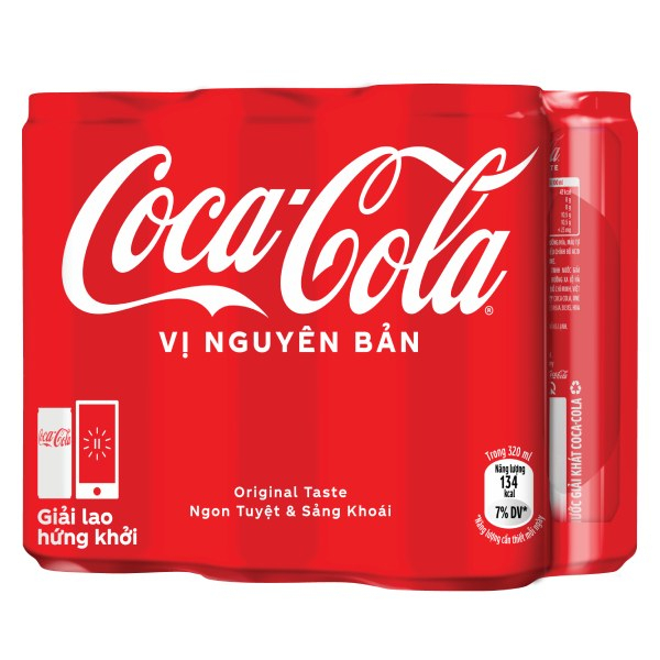 Nước Ngọt Coca Cola Sleek Lốc 6 Lon 320Ml | Shopee Việt Nam