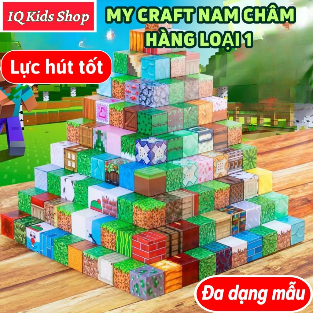 Giá Sỉ 400 - 1000 Khối Đồ Chơi My Craft Nam Châm, Xếp Hình My Craft Từ ...
