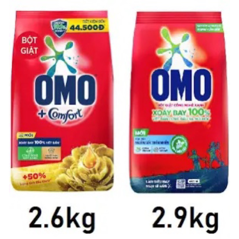 Bột Giặt OMO Thơm Mát 2.9kg / Tinh Dầu Thơm 2.6kg | Shopee Việt Nam