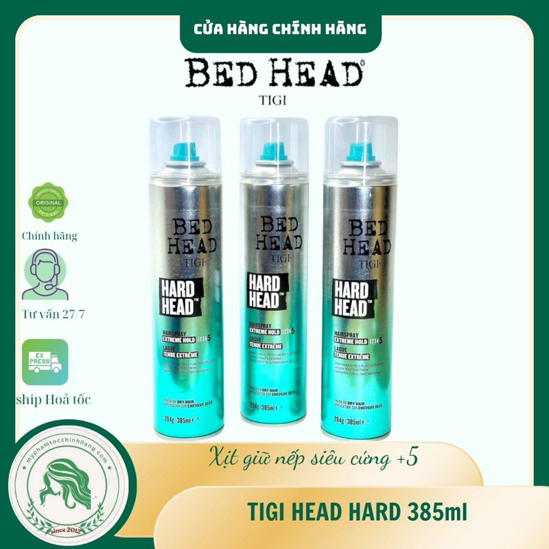 Gôm xịt tóc giữ nếp cứng BedHead Tigi Hard Head 385ML | Shopee Việt Nam