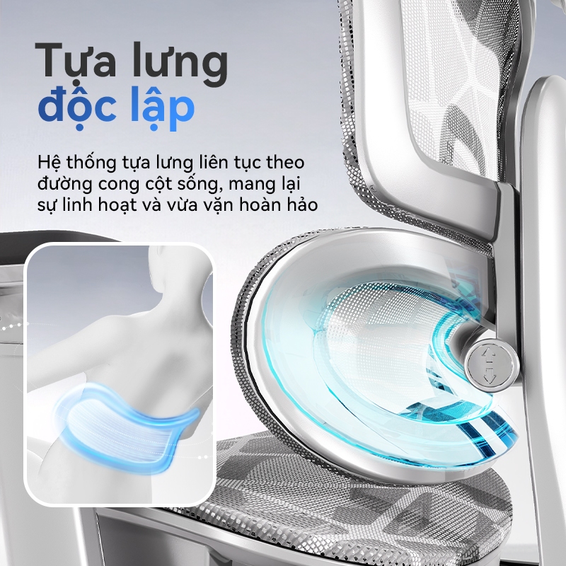 Xpanse LS900 ghế công thái học Nâng cấp chân thép, chịu tải 280KG, đệm ...